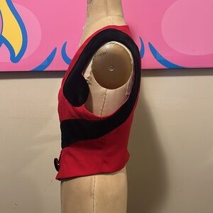 Jackets & Coats | Moschino Red Wool Question Mark Vest | Poshmark